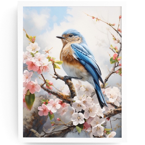 Creative Path Studios | Art | Watercolor Eastern Bluebird Wall Art ...